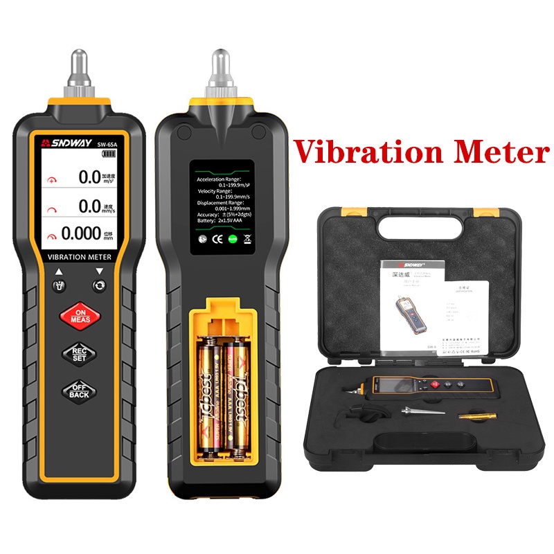 SNDWAY Handheld Vibration Meter Digital Vibrometer Measuring Tool ...