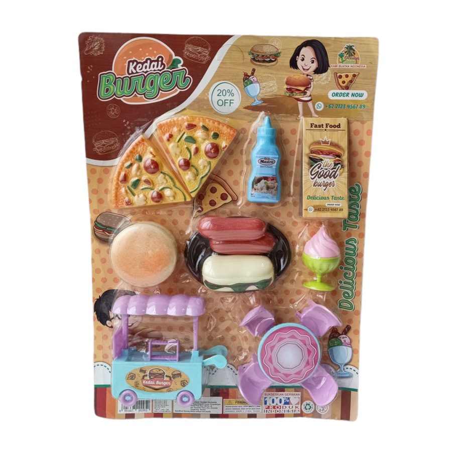 Educational Children's Toys Hobby Cooking Burger Shop Pizza Cooking SET ...
