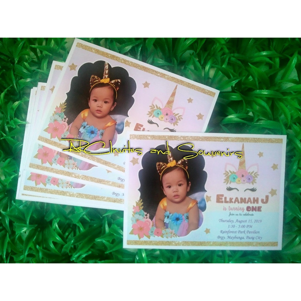 INVITATION CARDS for Birthday Christening with Envelope and Sticker ...