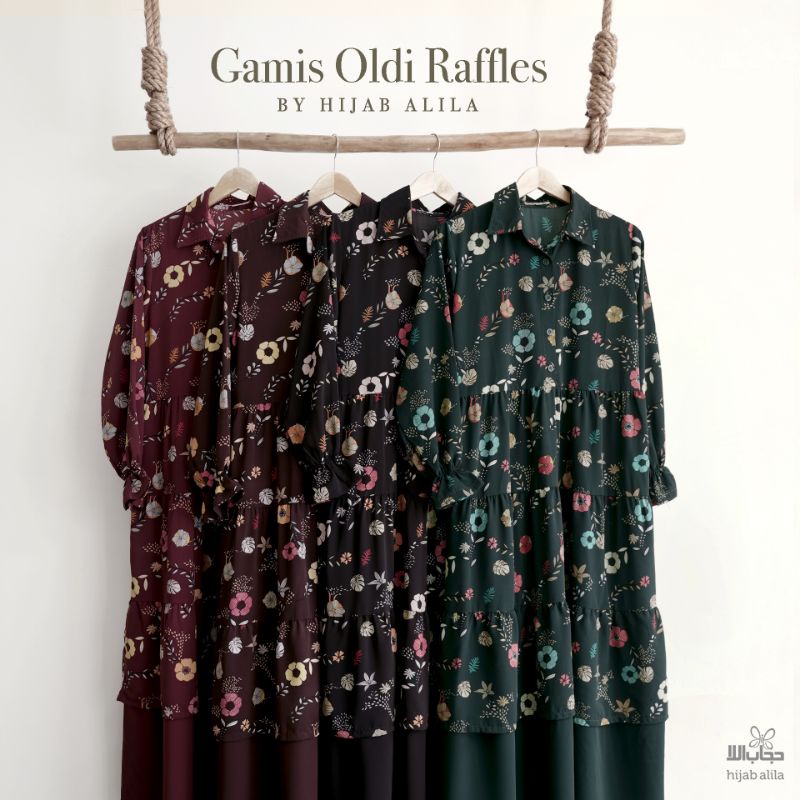 Oldy RAFFLES Robe BY HIJAB ALILA Robe Flower Pattern SYARI Robe ...