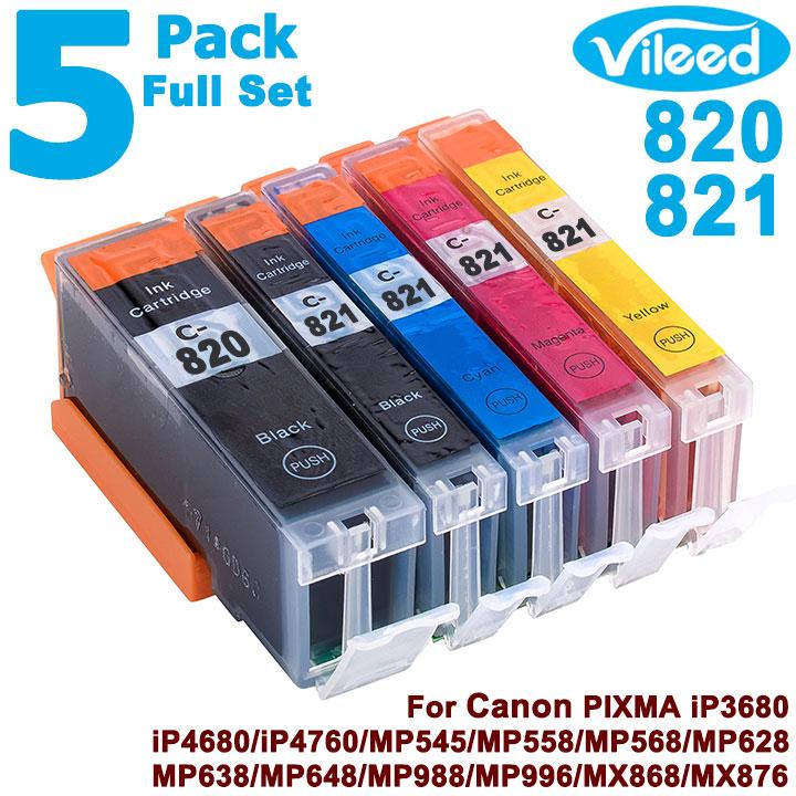 Canon PGI-820 CLI-821 BK C M Y Ink Cartridge Full Set 820 821 PGI820 CLI821 XL PGI-820XL ...