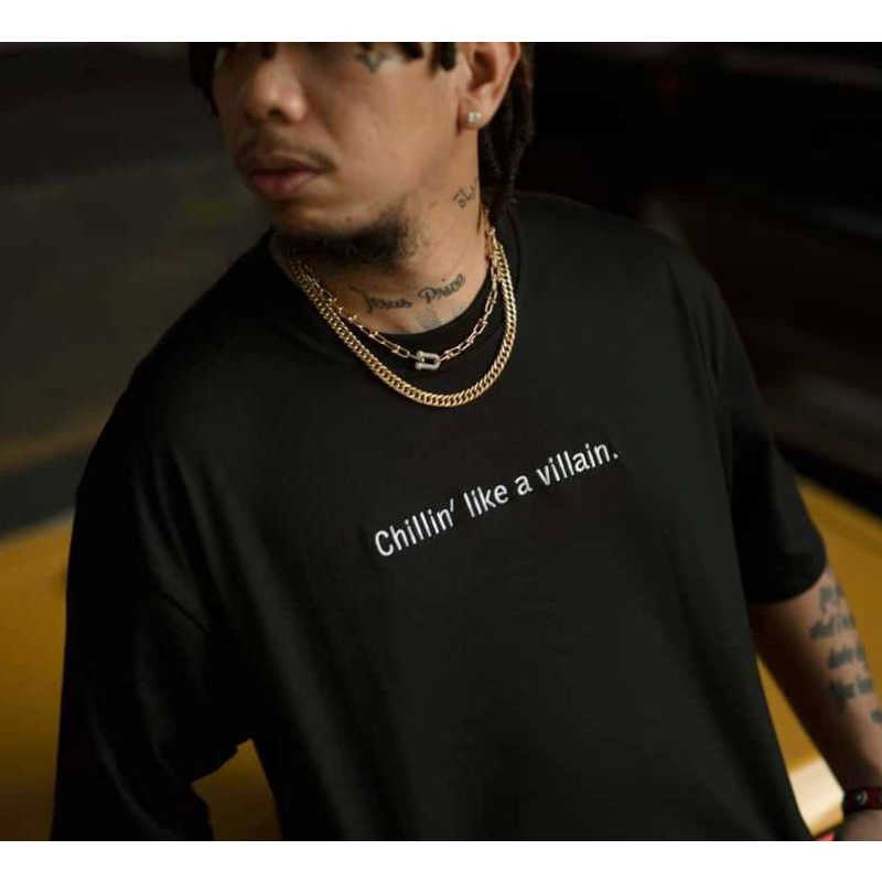 chillin like a villain villian wear t-shirt tshirt for men | Shopee ...