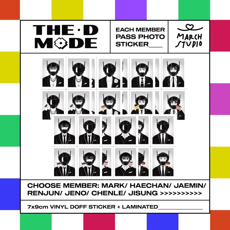 The D Mode - pass photo sticker / nct dream fanmerch mark renjun ...