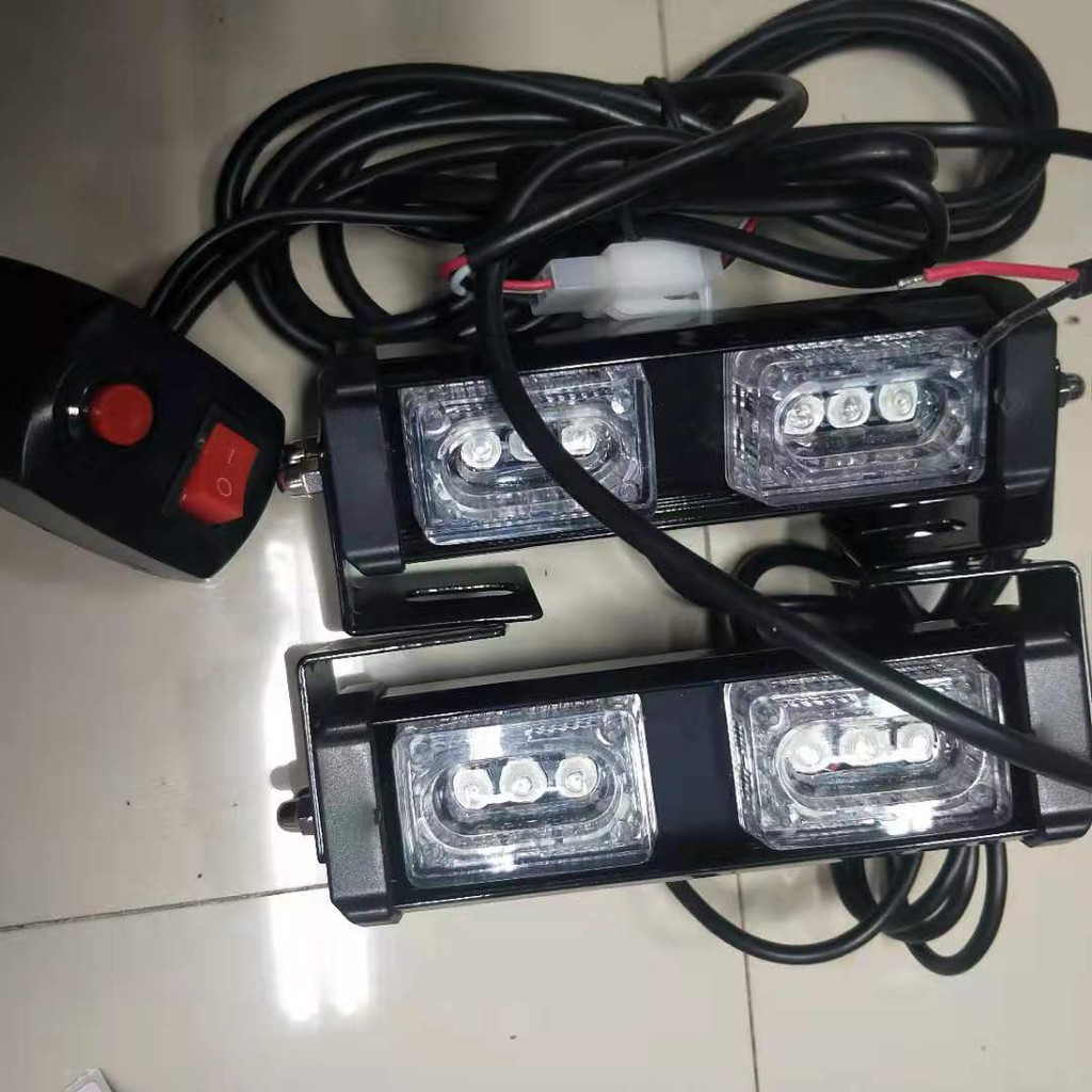 6led one for two flashing lights Warning lights car strobe light ...