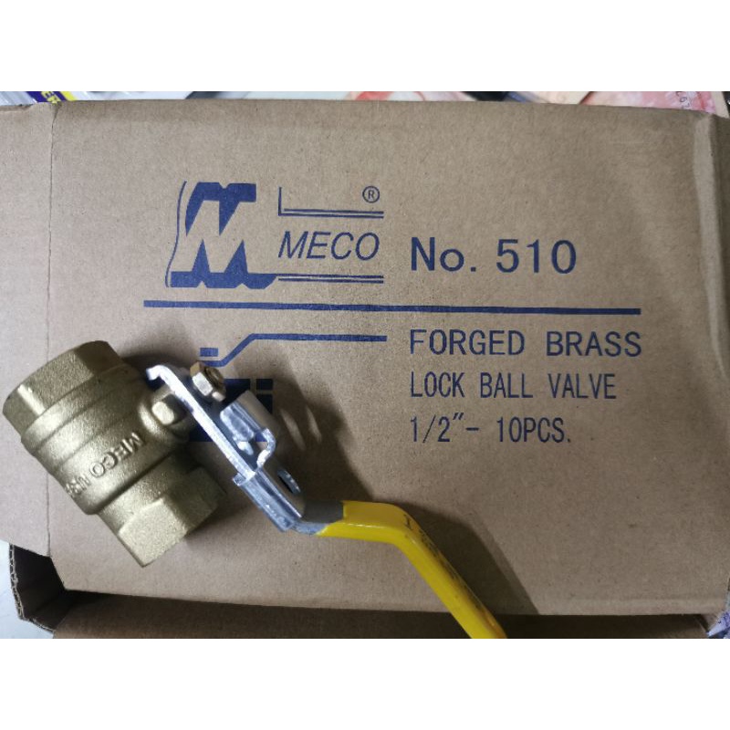 Ball Valve with Lock 1/2 meco brand | Shopee Philippines