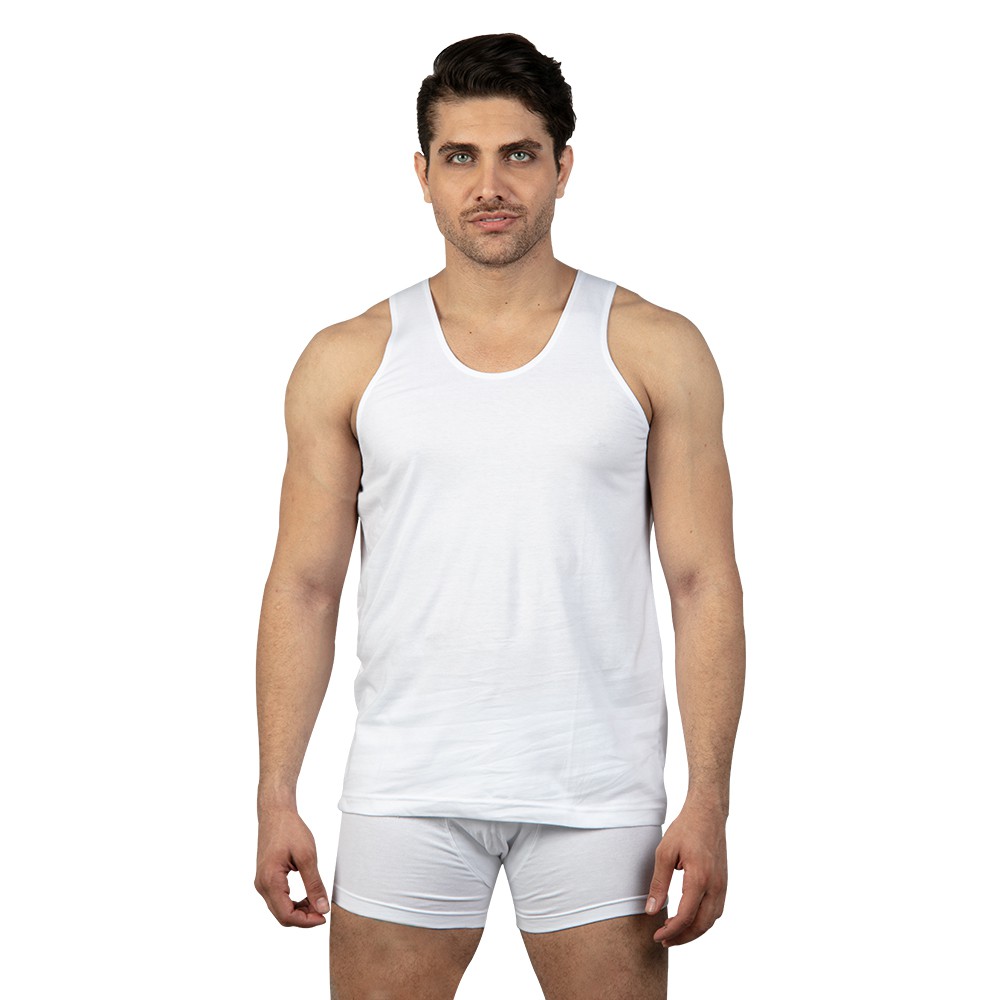 Guitar Apparel Men Premium Plain Color Sando Cotton (White, Light Blue ...