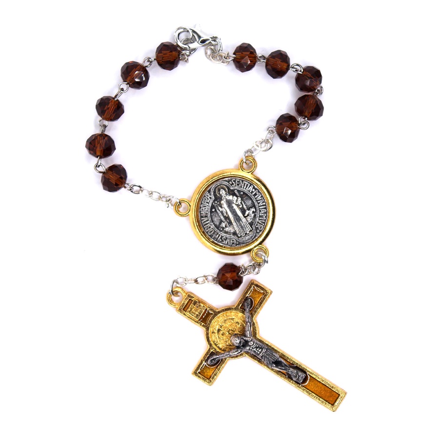 Benedictine Car Rosary (Plastic and Nickel) | Shopee Philippines