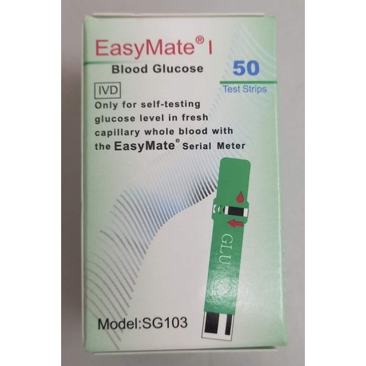 Easymate Glucose Strips 25s/ 50s per Box PLUS 50pcs LANCETS | Shopee ...