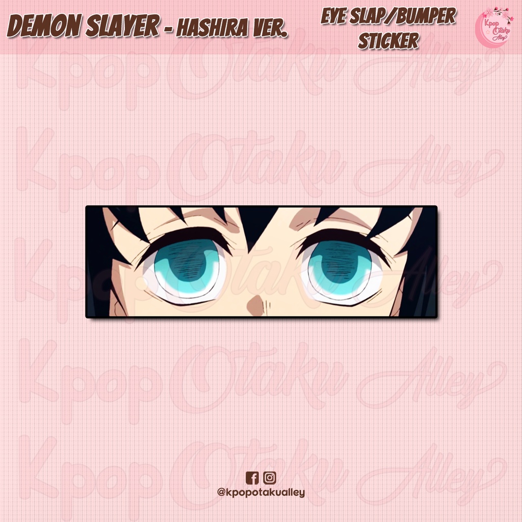 Demon Slayer - Hashira ver. Eye Slap / Bumper Laminated Vinyl Sticker ...
