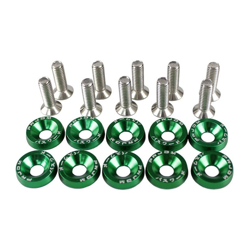 10-Pack M6 JDM Style Aluminum Washers And Fender Screws Set For Honda ...