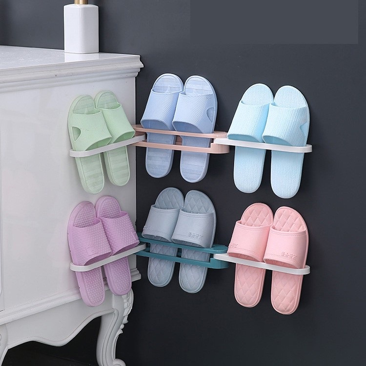 SALE 3-in-1 Foldable Shoe Hanger Plastic Slippers Rack Storage ...