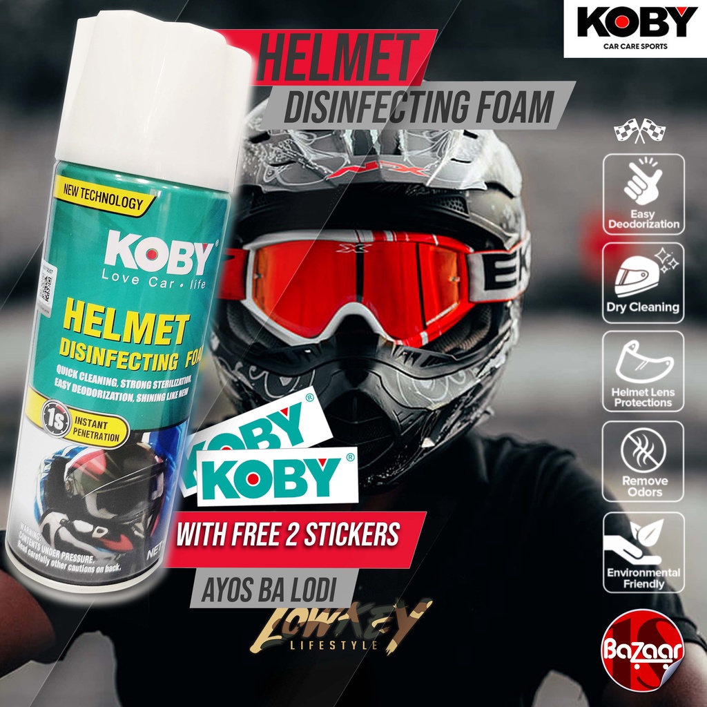 Helmet Deodorizer Disinfecting Foam Spray 450ML - Multipurpose Anti ...