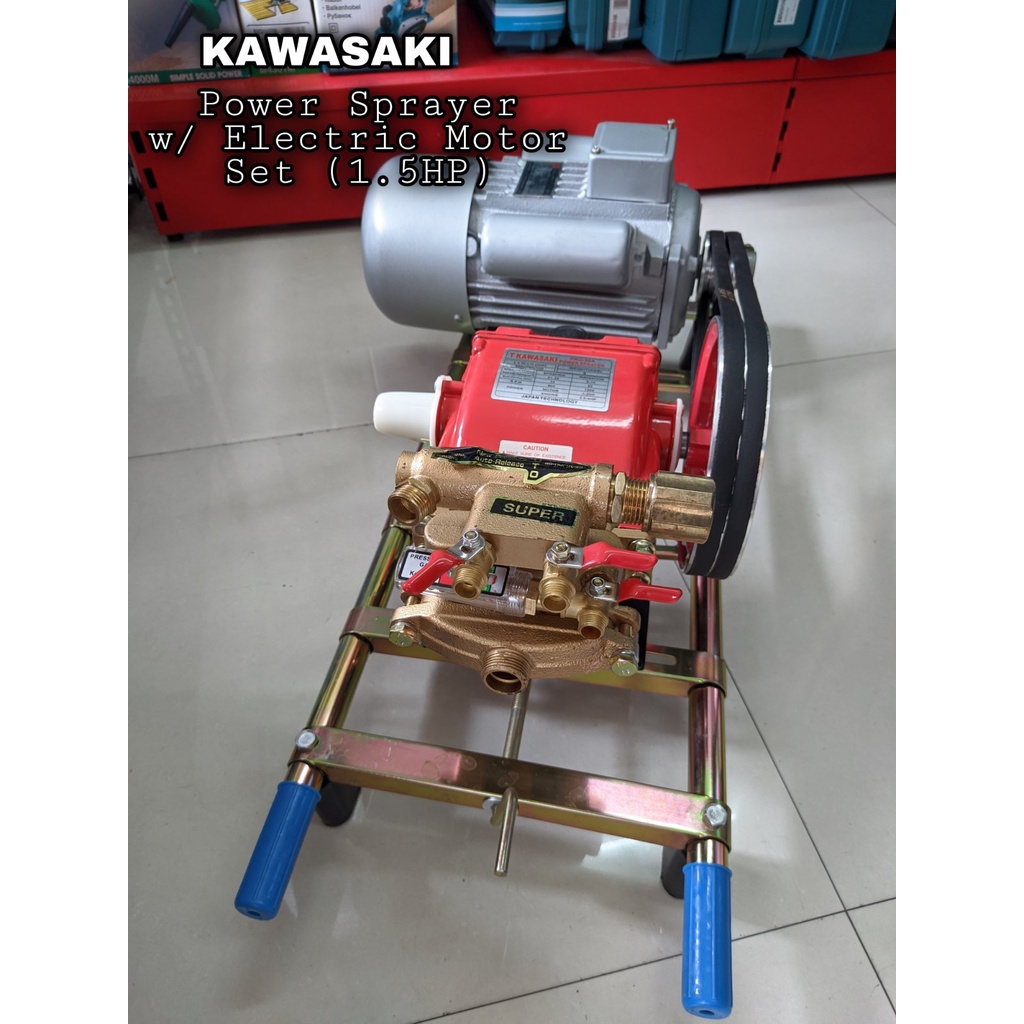 Kawasaki Power Sprayer with Single Phase Electric Motor 1.5HP | Shopee ...