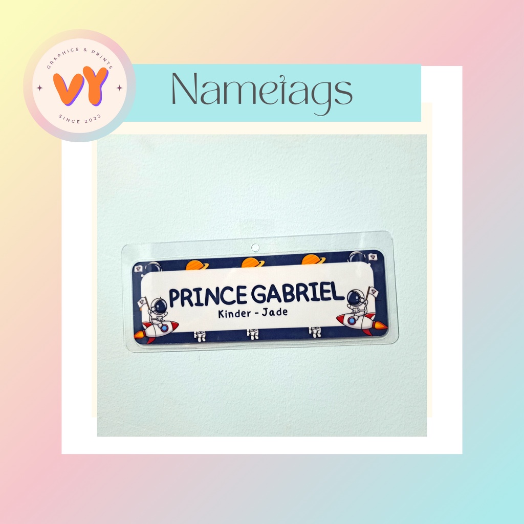 Customized Laminated Nametag School Name Tag Name Plate | Shopee ...