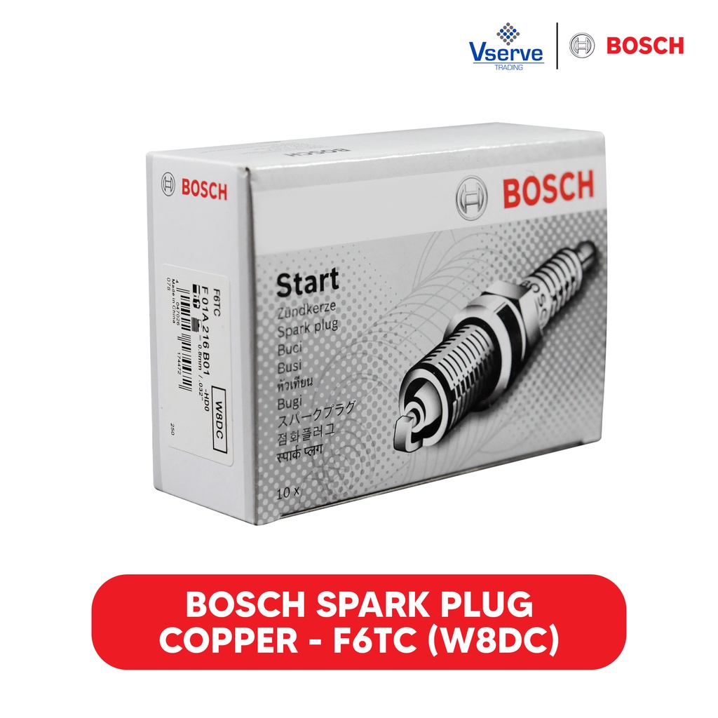 Bosch Spark Plug Copper F6TC (W8DC) Motorcycle Spark Plug/pc | Shopee Philippines