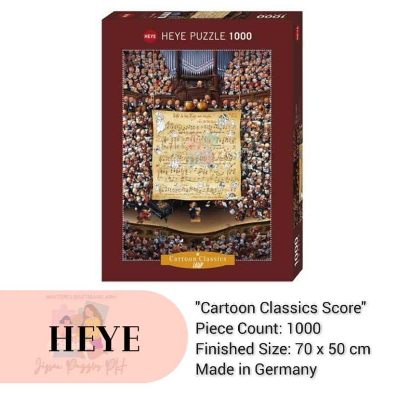 Heye 1000 piece Jigsaw Puzzle - Cartoon Classics Musical Score | Shopee ...
