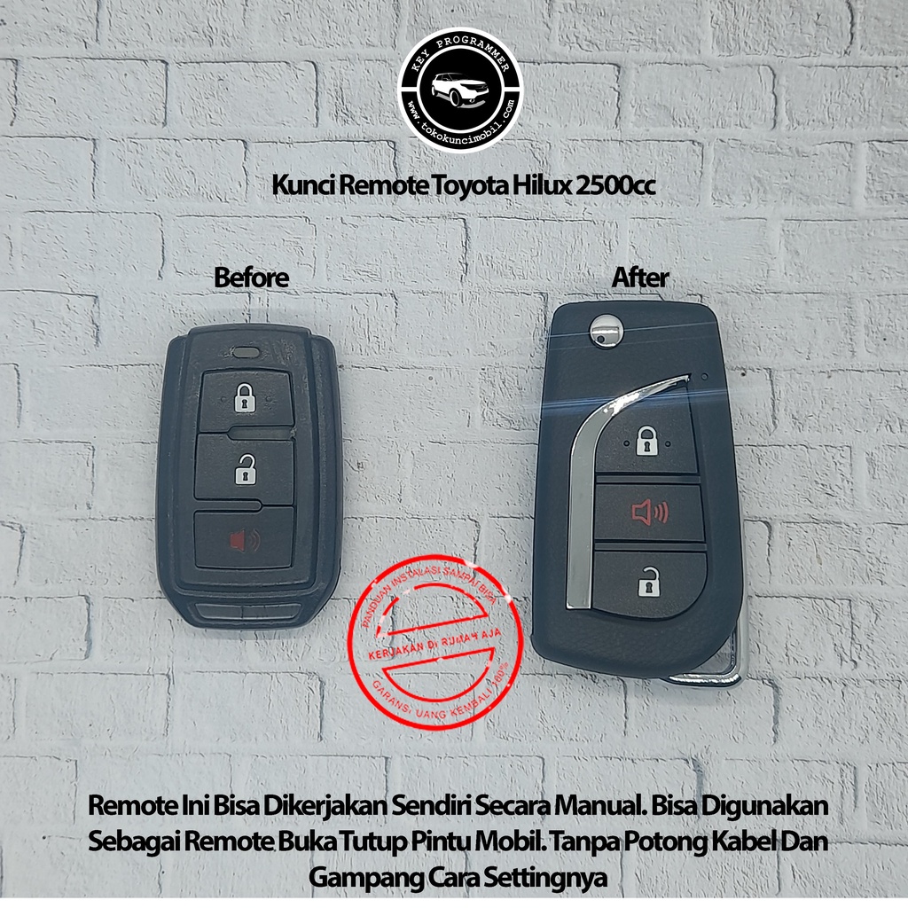 Hilux Remote Key Type E 2500cc Innova Reborn Model | Shopee Philippines