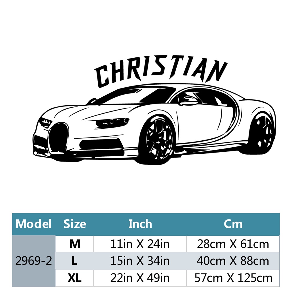 Cool Sports Car Custom Name Vinyl Wall Sticker For Kids Rooms Decal Car ...