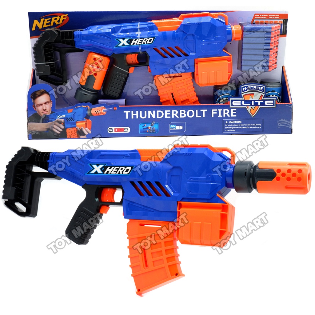 NF X HERO Elite Phoenix Automatic Blaster with Bullets & Target Cans ...