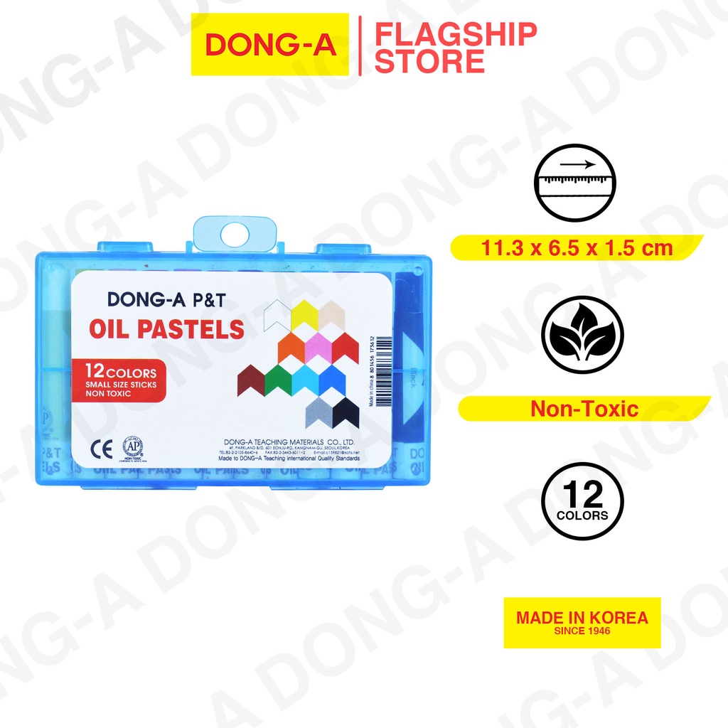 Dong-A Oil Pastels 12 Colors PLASTIC CASE 115551 | Shopee Philippines