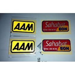 Sticker epoxy SAHABAT EON AAM stiker for Proton Wira Proton Waja Proton ...