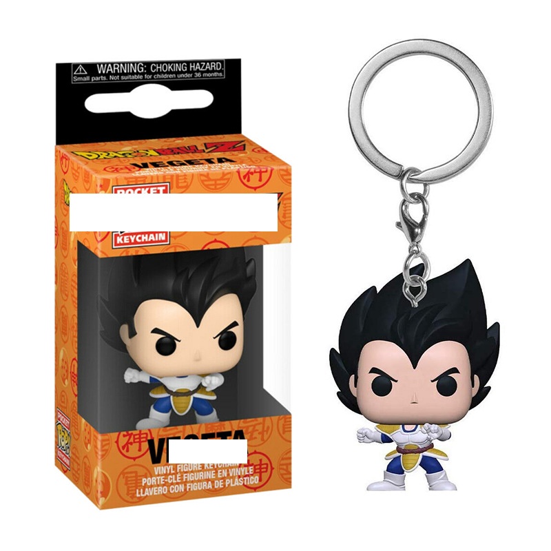 Funko POP Dragon Ball Blue Hair Monkey King Vegeta Keychain Dragon Ball ...