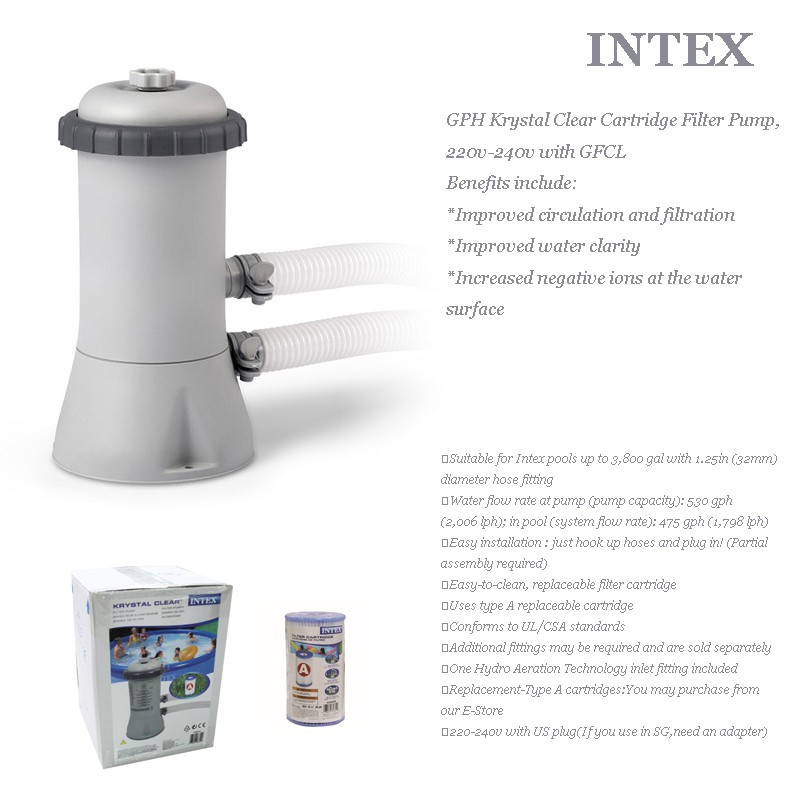 INTEX Krystal Clear*Filter Pump For Intex Easy Set Pool*Filter ...