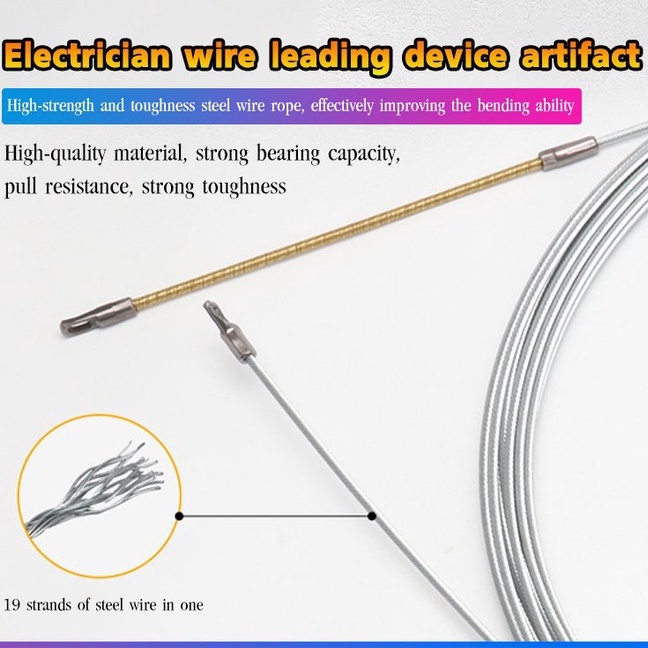 5m—20meter Electrician Wire Threading Device Binders Kit Cable Guider ...