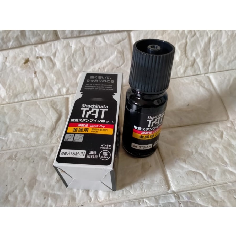 PUTIH Shachihata STSG-1 ink White permanent ink for metal/plastic/glass ...