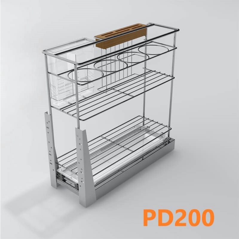 Heavy Duty 304 Condiments pull out rack / Spice Rack / Bottle rack ...