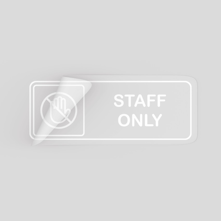 Staff only sticker - Door sticker - staff Room sticker - staff only ...