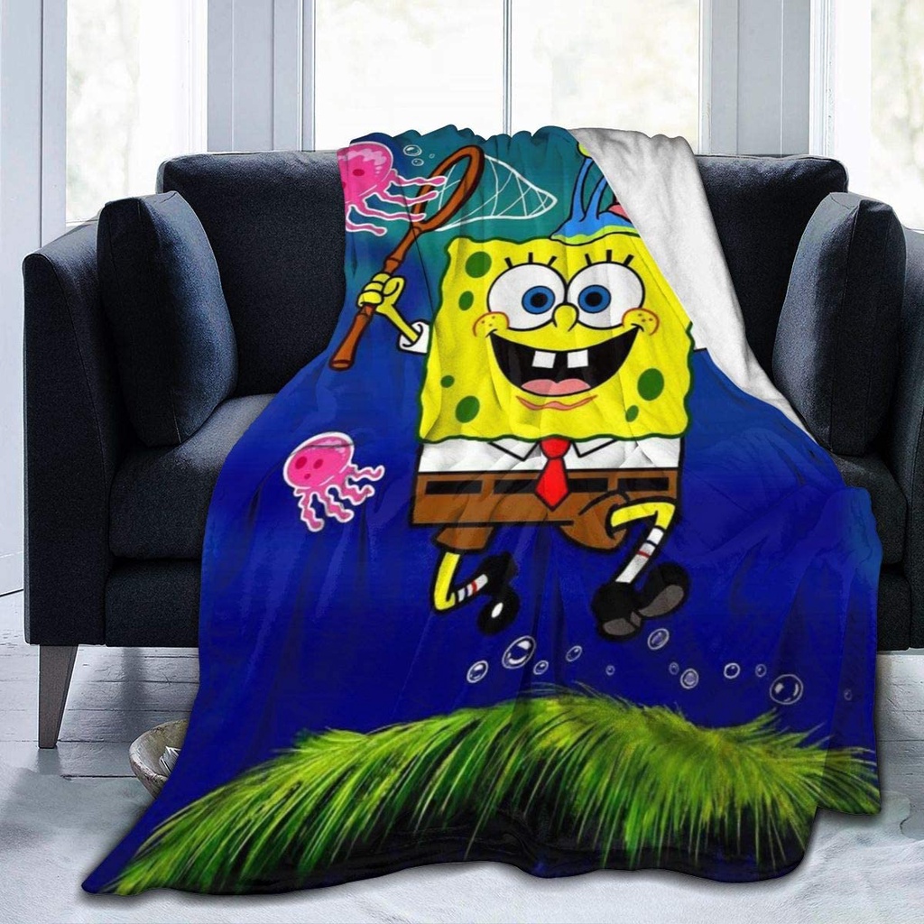 Fall and winter Throw Blanket SpongeBob and Jellyfish for Four Seasons ...
