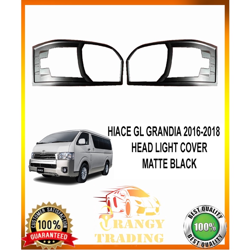 Toyota Hiace GL Grandia 2016 to 2018 Headlight cover matte black 2017 ...