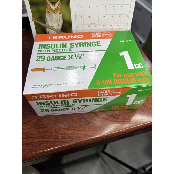 [ BOX ] Terumo Insulin Syringe ( G29x1/2 1/2cc/ml & 1cc/ml) (G30x3/8 1/2 cc & 1cc/ml) per box ...
