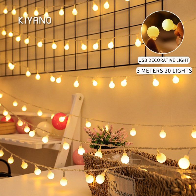 Decorative Lights LED String Lights Round Fairy Lights Home Party ...