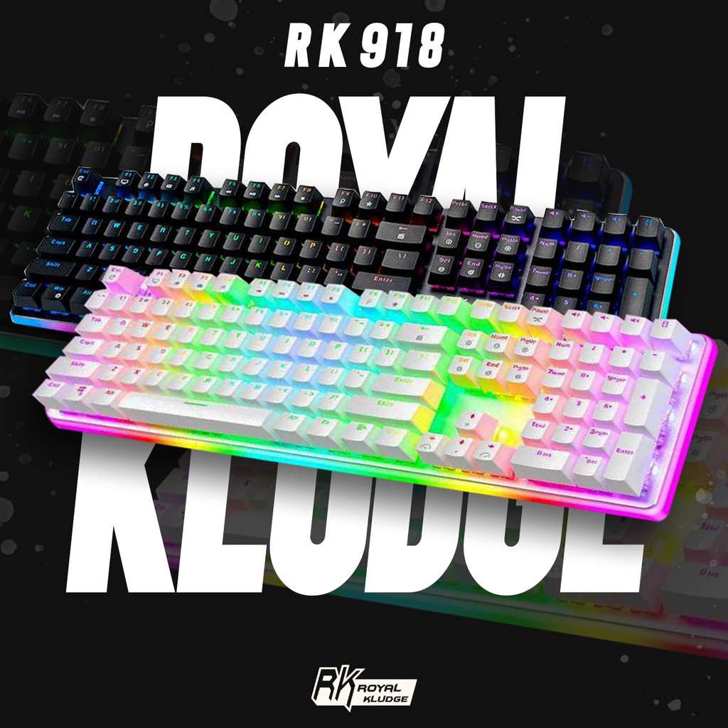 ROYAL KLUDGE RK918 USB Wired RGB Backlight Mechanical Gaming Keyboard ...