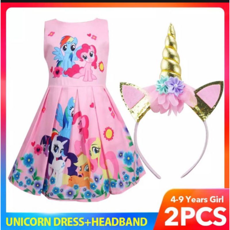 My littLe Pony ForMal Dress , 1yrs to 10yrs old,free headband | Shopee ...