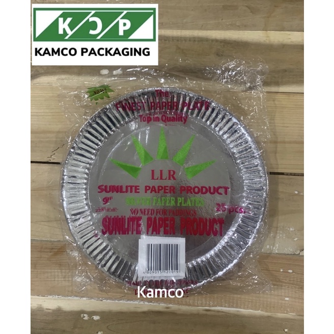 Paper Plate Silver 9inch (25's) | Shopee Philippines