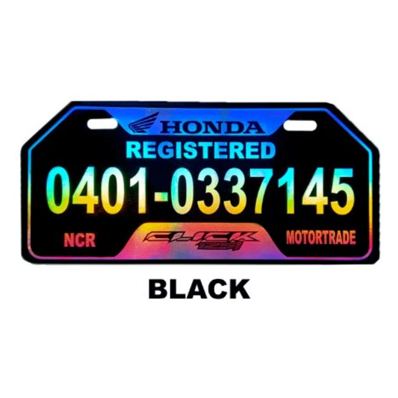 Temporary Plate Number for Motorcycle (Holographic Effect) | Shopee ...