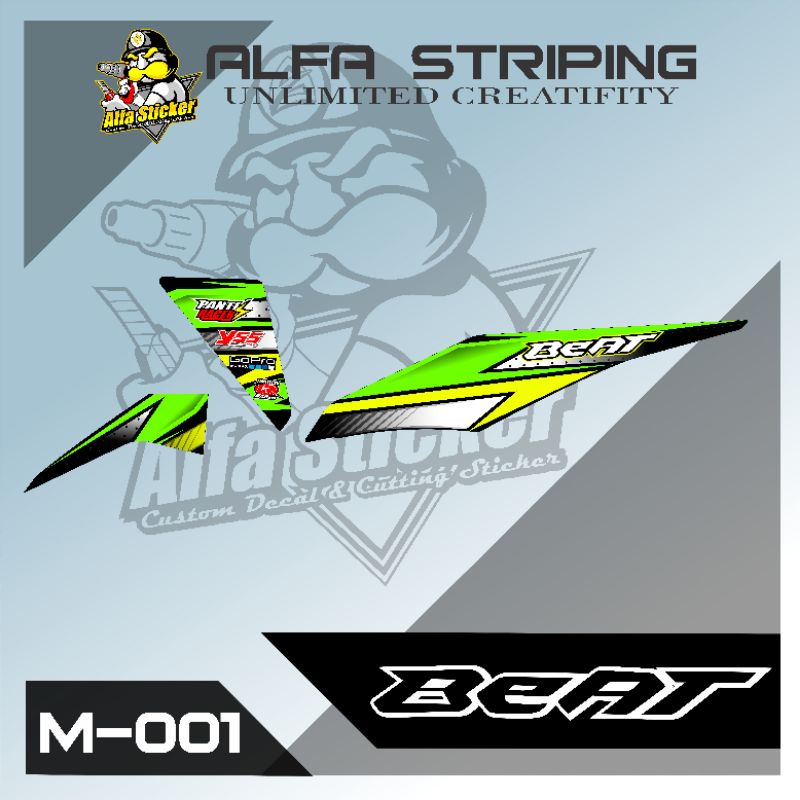 Striping Variations Of Beat Fi 2016 F1 Old Motorcycle Scotlet Sticker ...