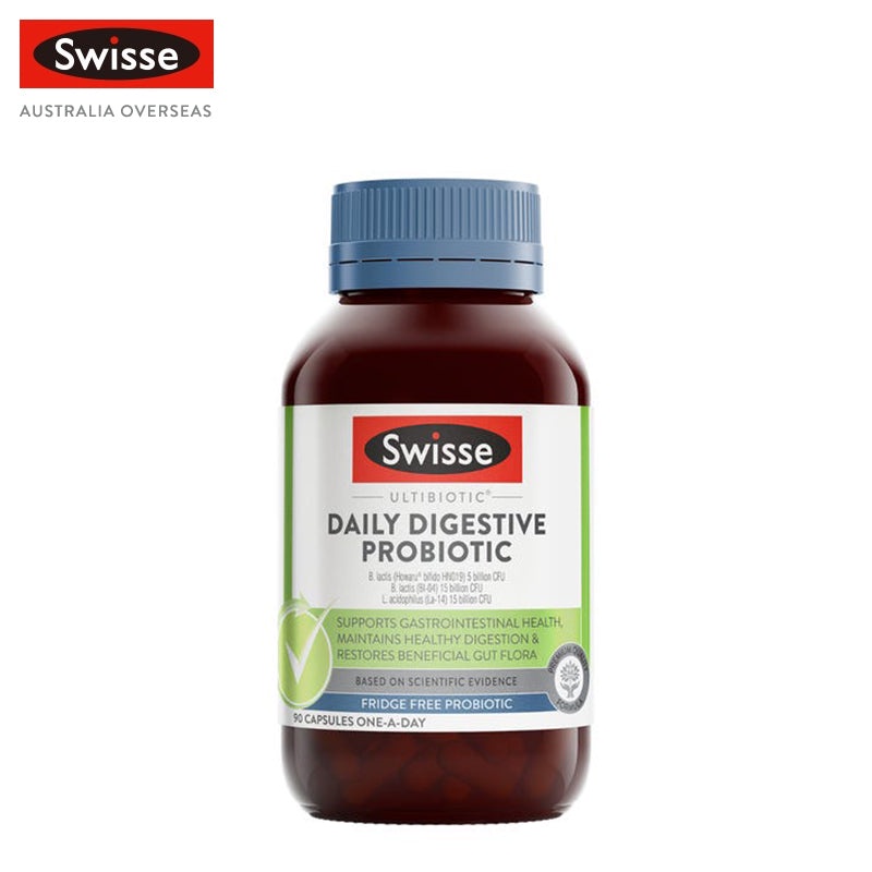 Swisse Ultibiotic Daily Digestive Probiotic 90 Capsules (EXP:02 2026 ...