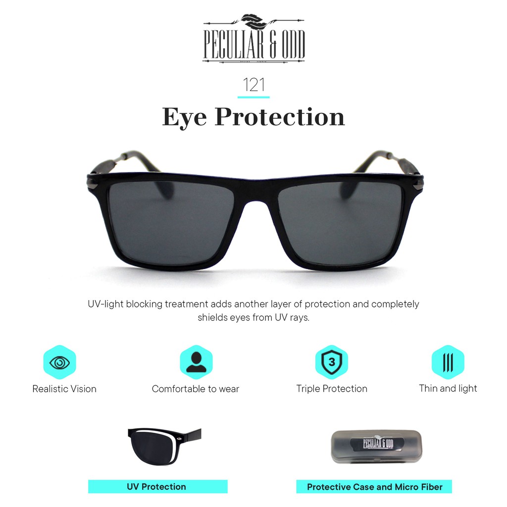 Peculiar Eyewear Odel Square Classic Sunglass Eyewear For Men and Women ...