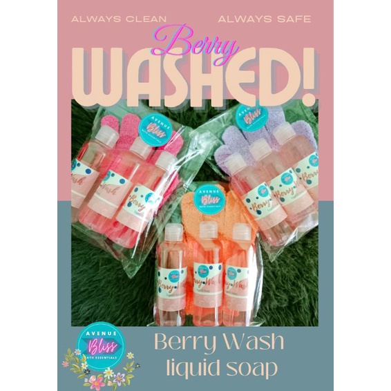 Berry Wash super sale bundle || Body Wash, Salt Scrub, Shower Puff ...