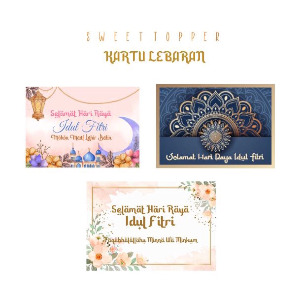 Eid cards for hampers, gift boxes, Eid al-Fitr cake cards / sweet ...