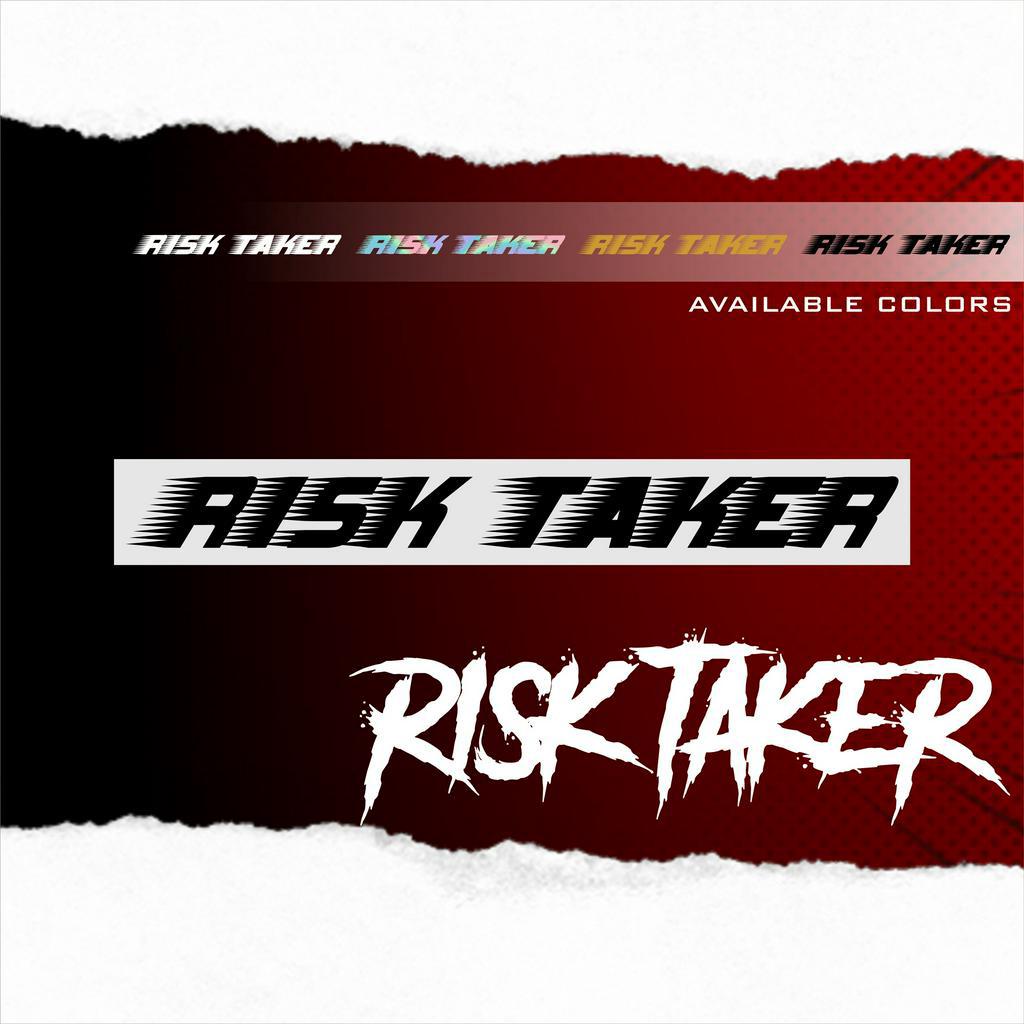 RISK TAKER decal cutout sticker for car/motorcycle and helmet | Shopee ...