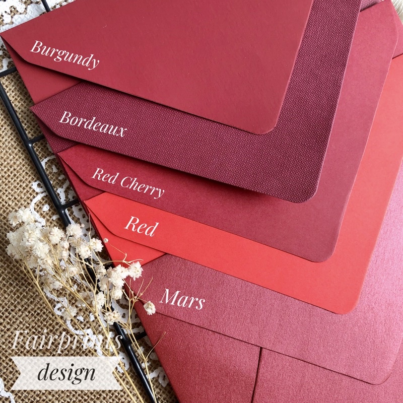 10pcs Burgundy, Maroon, Red Envelopes for weddings / debut / birthdays ...