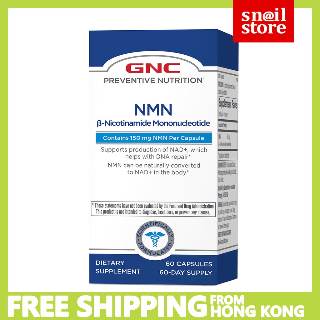 GNC PREVENTIVE NUTRITION NMN 150mg (EXP 2026) 60 Capsules (Total 9000mg ...
