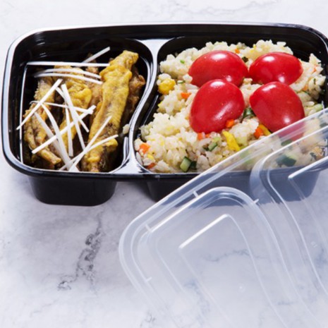 SKZ 50pcs/2D Edible level Thicken Disposable Bento Box 4 division/grid ...