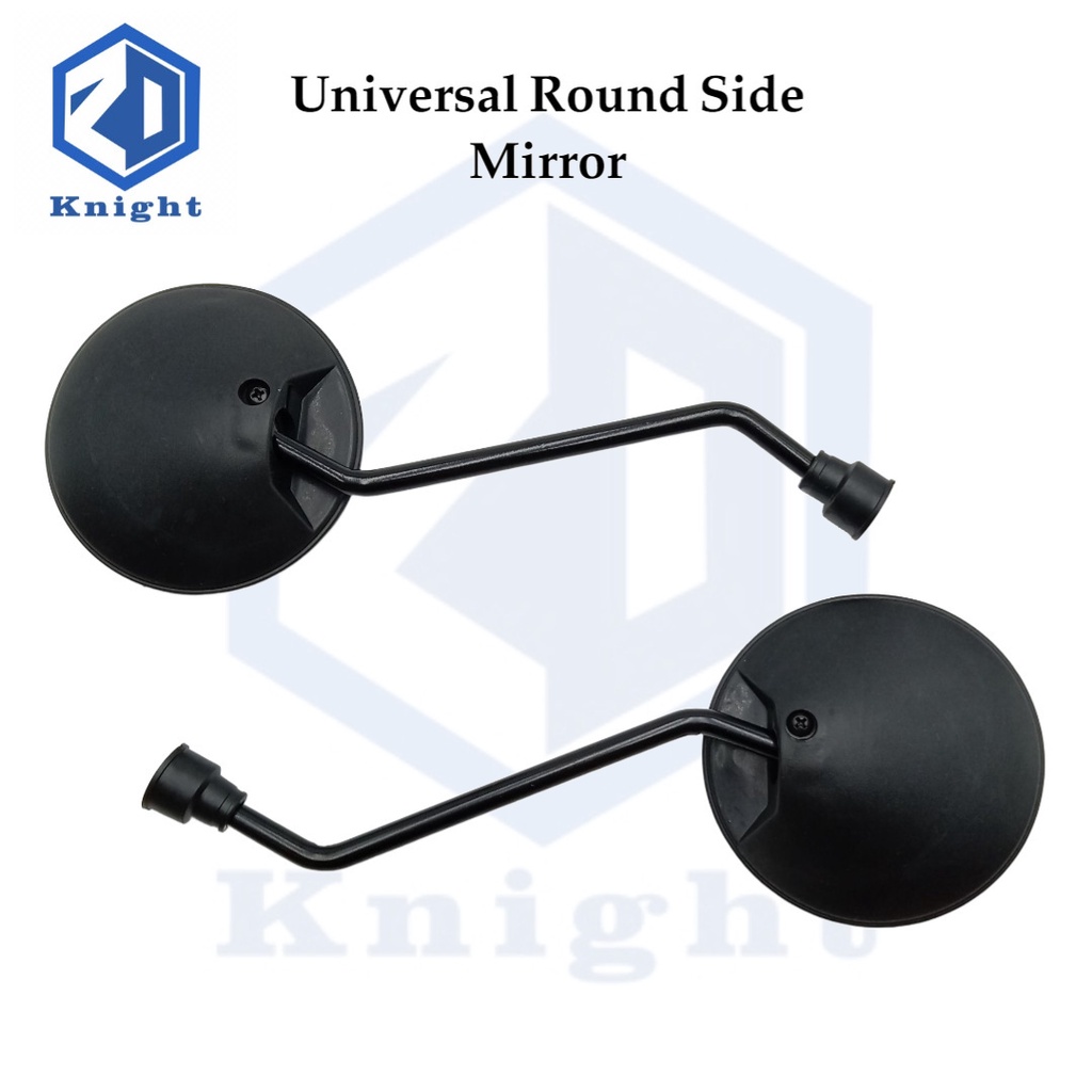 Knight 1pair 10mm Universal Round Side Mirror Long For Motorcycle ...