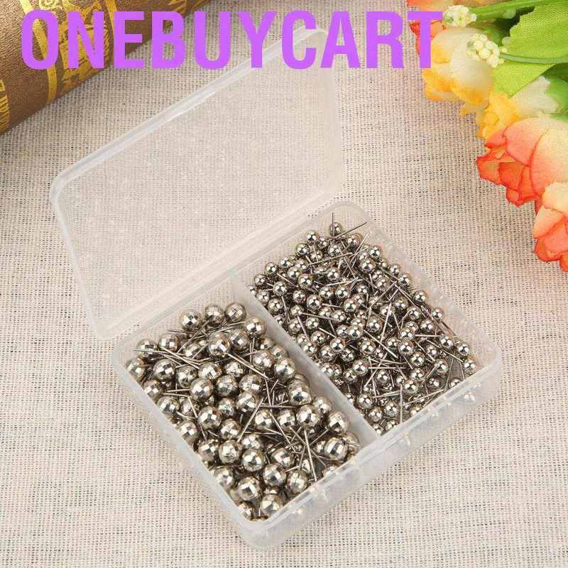 Onebuycart 300pcs Craft Round Ball Push Pins Map Thumb Tacks Office ...